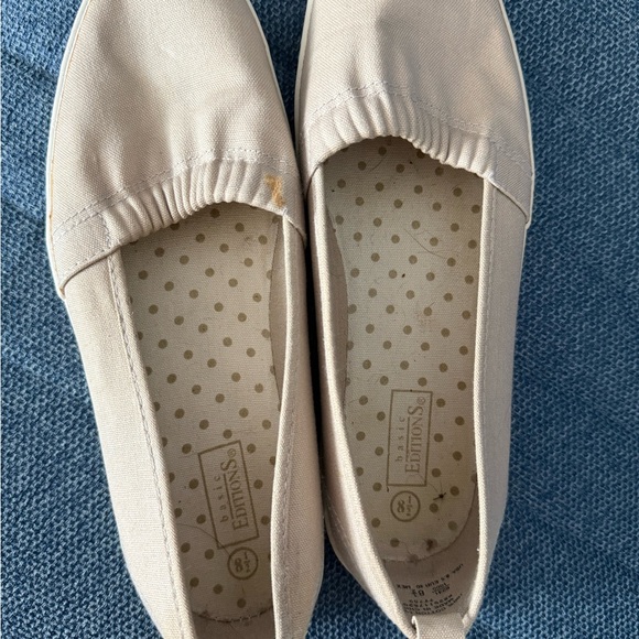 Basic Editions | Shoes | Basic Editions Beige Canvas Loafers | Poshmark